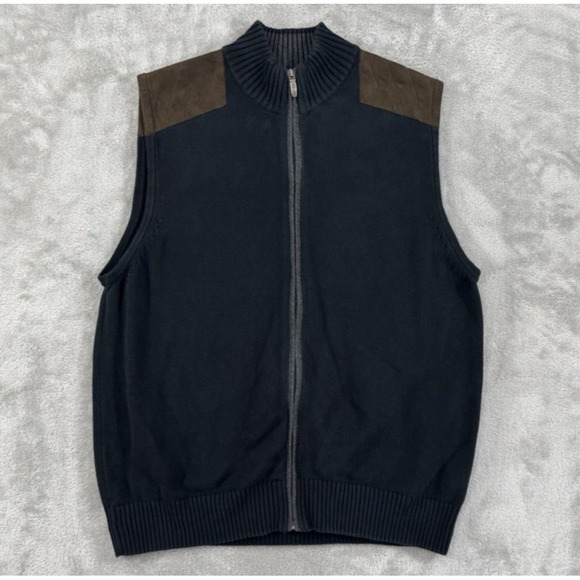 Alex Cannon | Jackets & Coats | Alex Cannon Sweater Vest Mens L Suede ...
